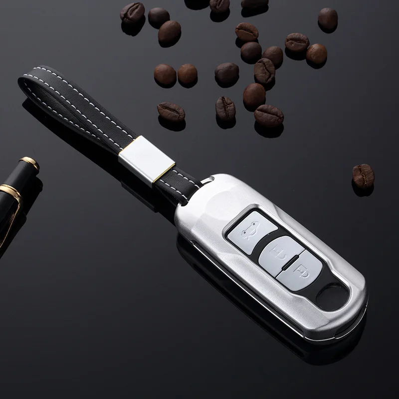 Car Aluminium Alloy Key Holder Cover Case Chain For Mazda CX 5 CX 9 ...