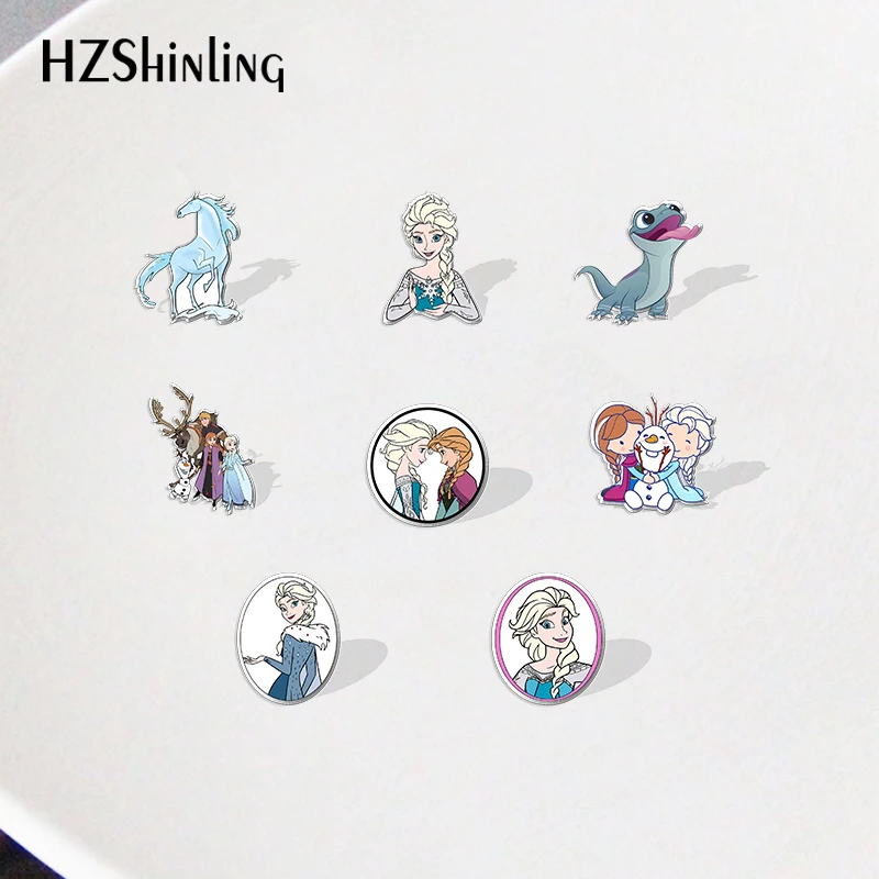 frozen-Elsa-cartoon-sticker-Acrylic-Lapel-Pins-Cartoon-Badges-Resin ...