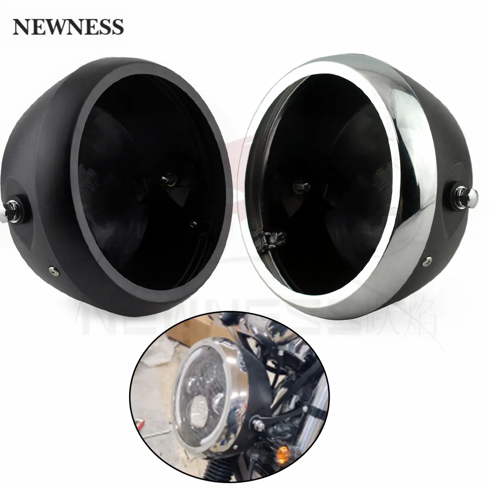Motorcycle-Headlight-7-Inch-Retro-Deep-Bucket-Shell-Modified-Headlight ...
