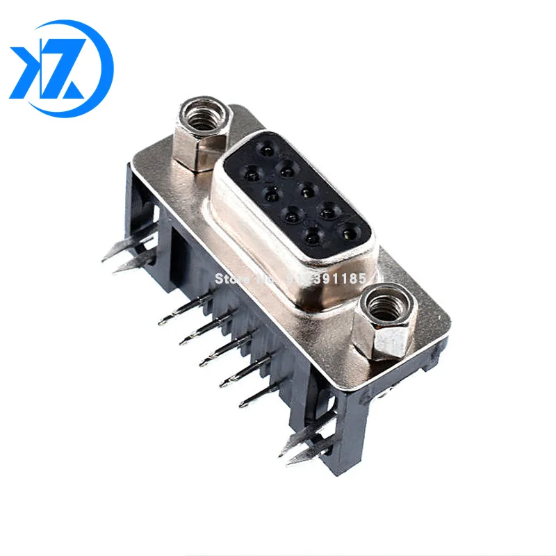 5PCS/LOT DB9 Female PCB Mount, D-Sub 9 pin PCB Connector,RS232 ...