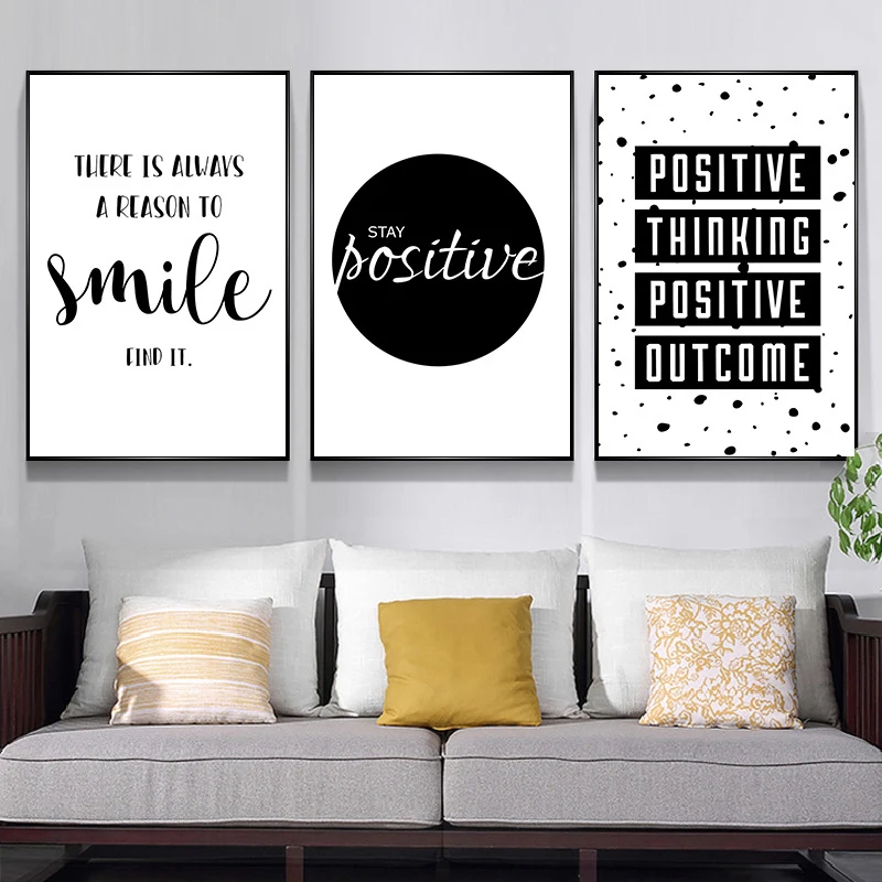 Digital Art & Collectibles Motivational Typography Smile Wall Art Print ...
