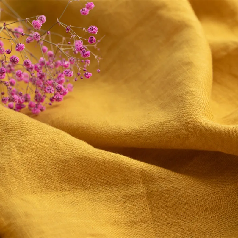 Nat-rliche-flachs-stoff-Stra-e-licht-gelb-tissu-High-end-kleider ...
