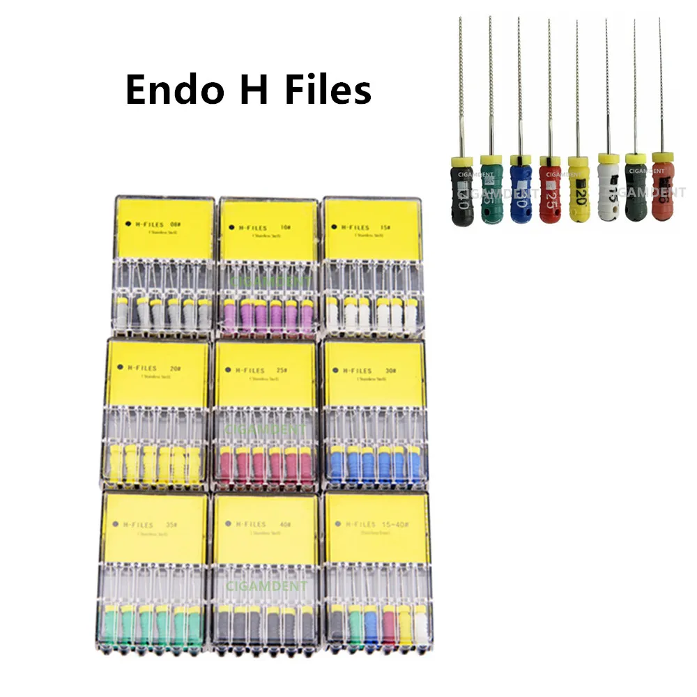 1Box Dental Endodontic H HEDSTROEM Files Endo Root Canal File Reamers ...