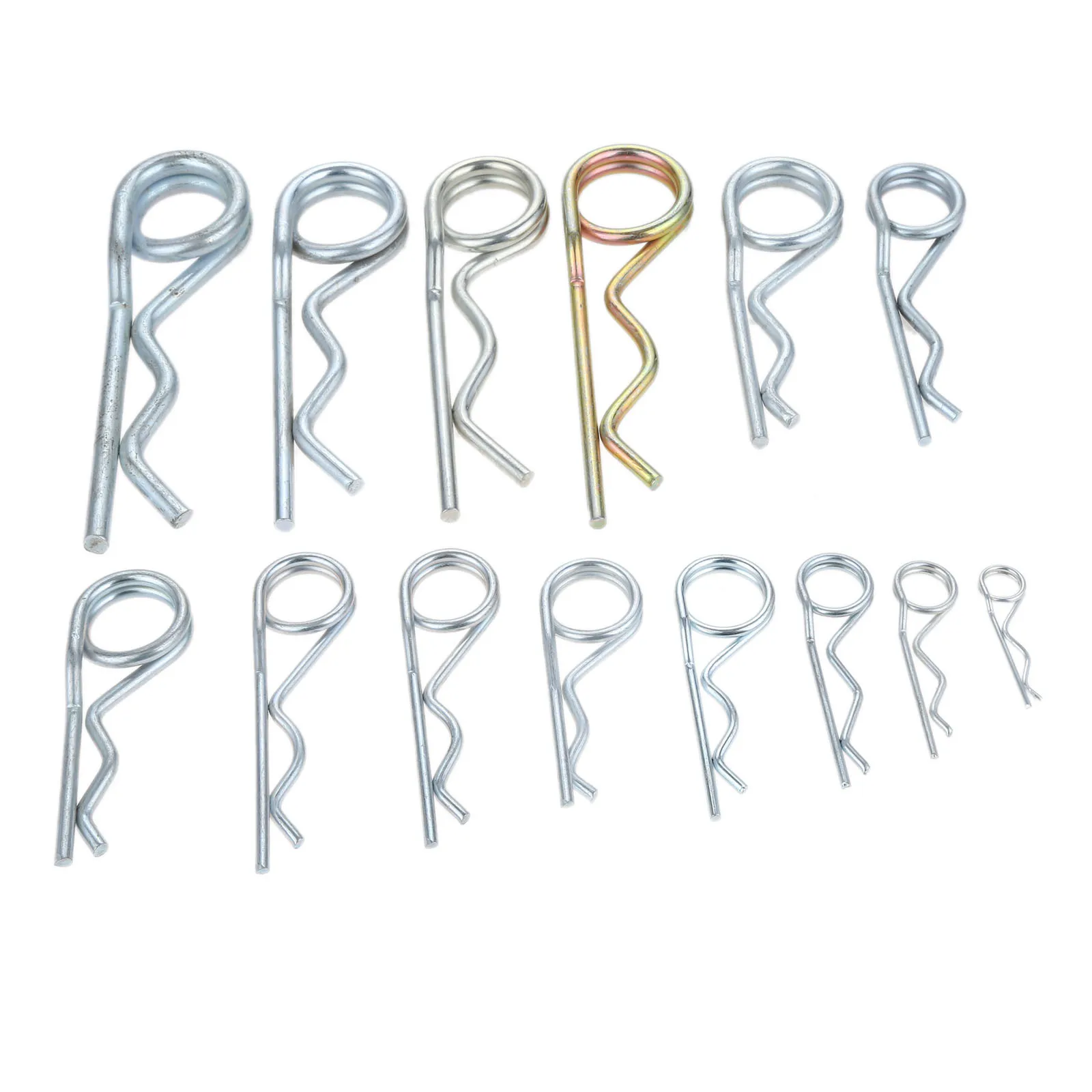 DRELD 20/10/5/2/1pcs Steel Double Ring Cotter Pins Double Coil R Clip ...