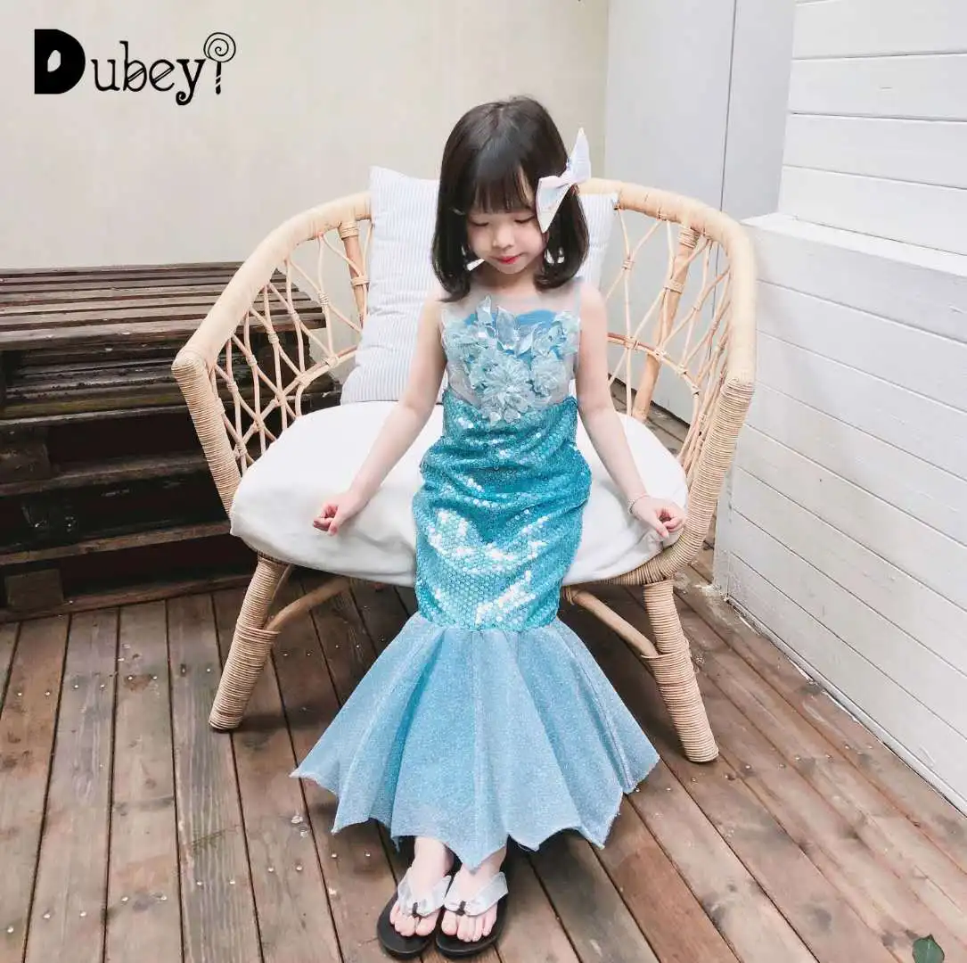 Blue Sparkly Dress For Kids