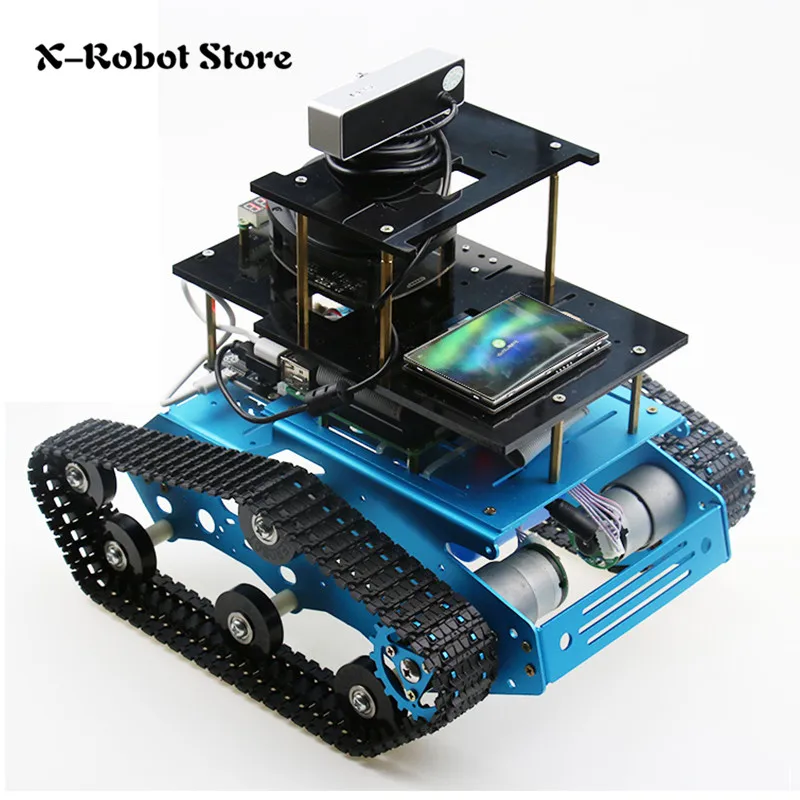 Raspberry pi ROS หุ่นยนต์ติดตามรถชุดสมาร์ทติดตามรถ Slam เรดาร์นำทาง ...