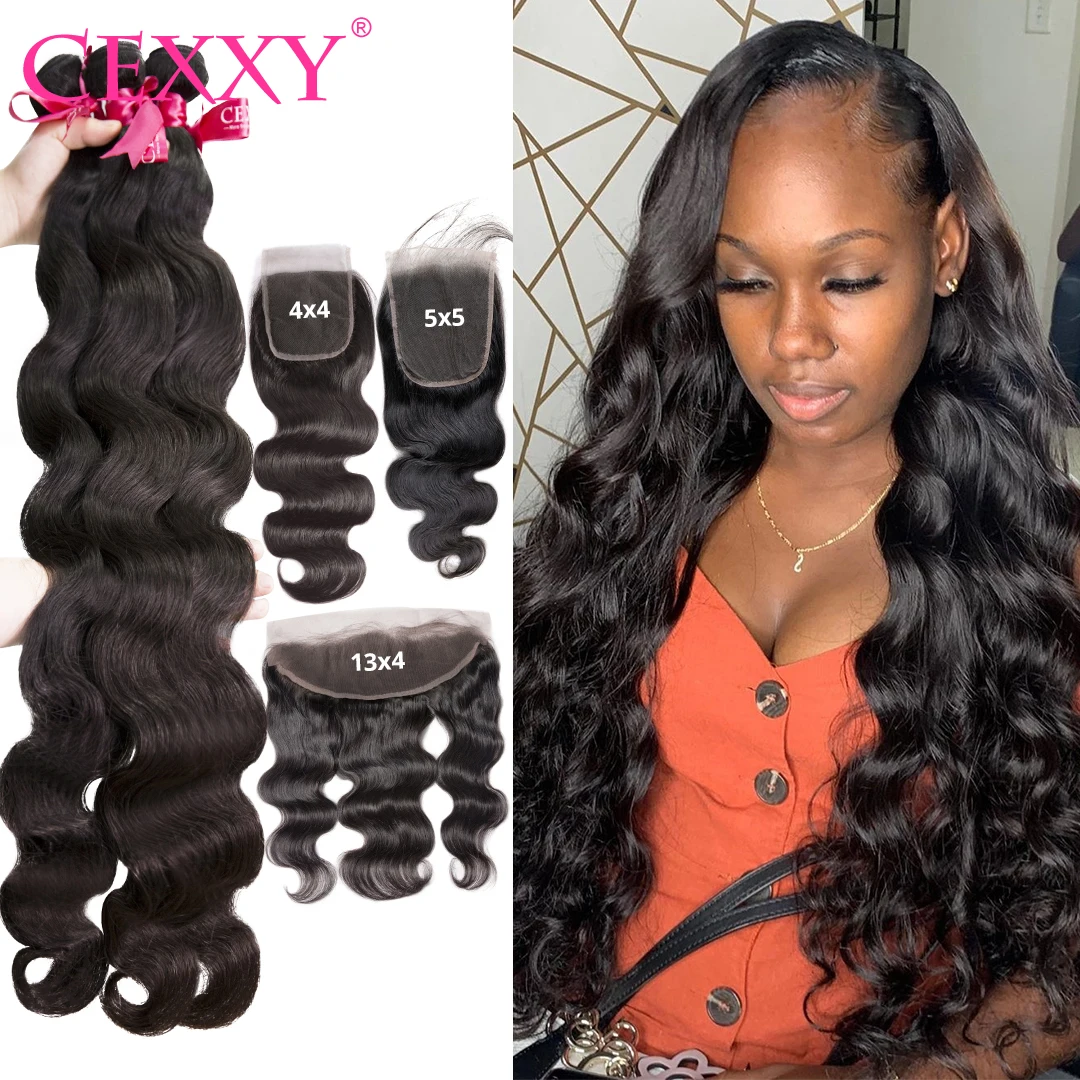 Cexxy 30 40 Inch Brazilian Hair Weave Bundles Body Wave Loose Weave 3 4 ...