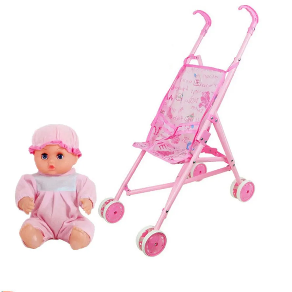 New-Creative-Simulation-Doll-Trolley-Funny-Girl-Toy-Children-Foldable ...