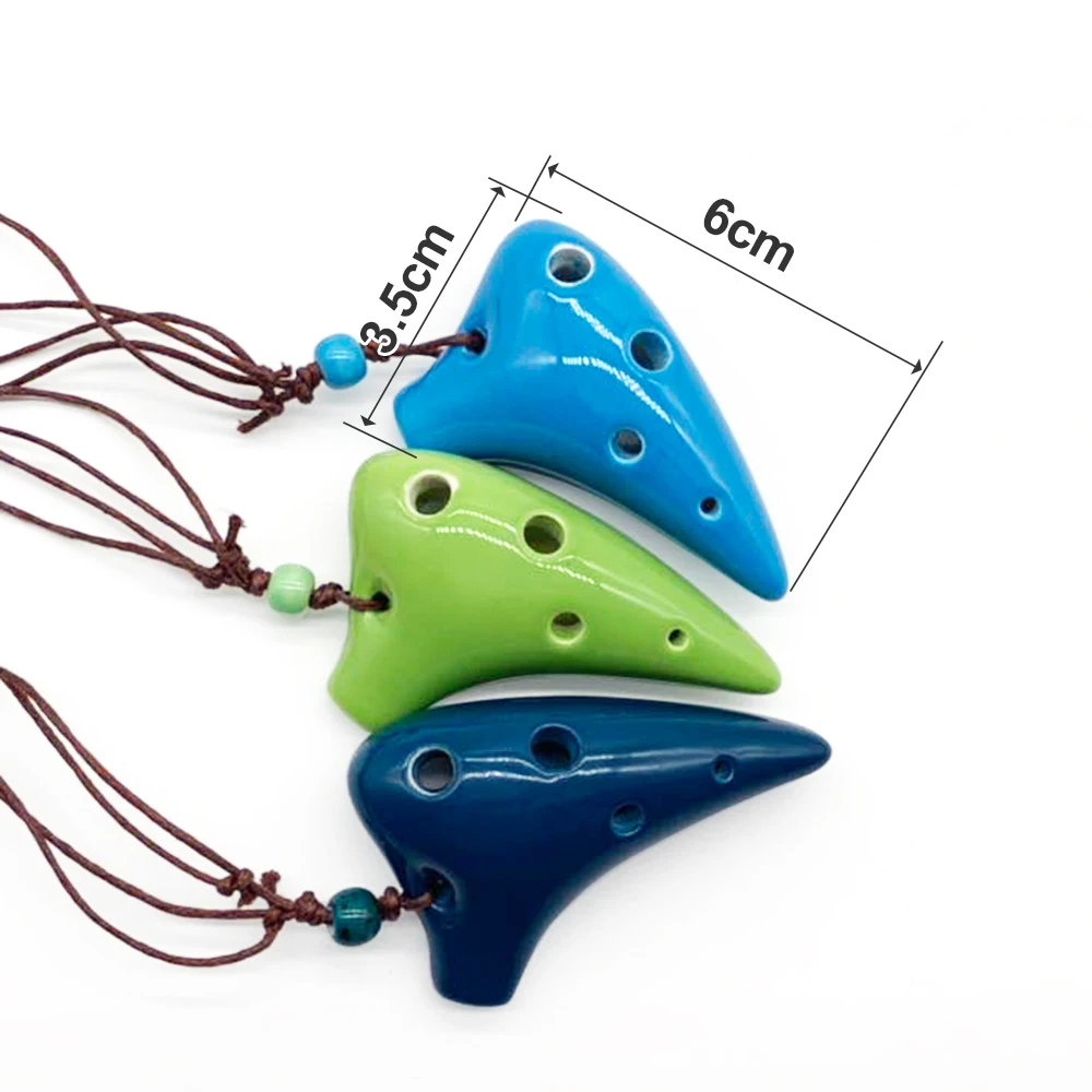 6 Holes Ceramic Ocarina Alto C Submarine Style Musical Instrument with ...