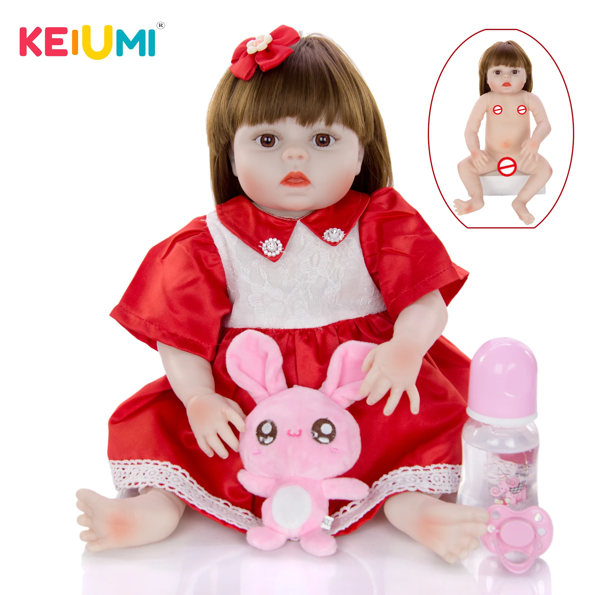 2019 recién llegado muñeca reborn niña impermeable completo de silicona vinilo Linda niña reborn ...