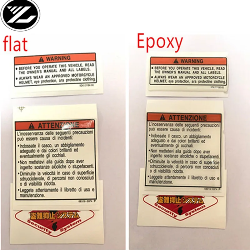 Motorcycle Stickers Tank Warning Sign Sticker Fuel Tank Cap Sign Key ...