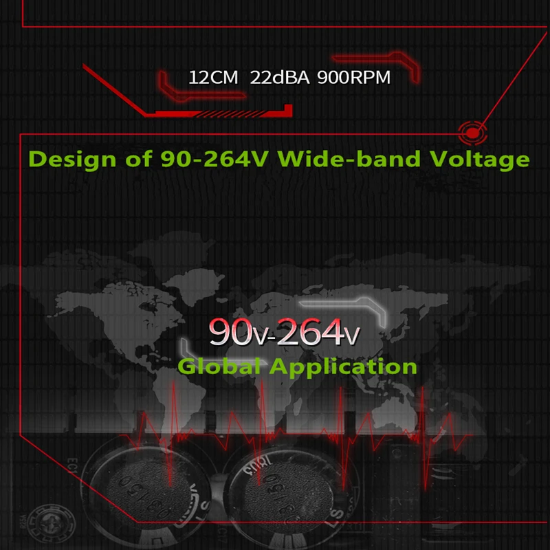 Original PC PSU For Golden Field Brand Ative RTX2080 Silence Rated 600W Peak 700W Switching ...