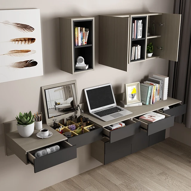 Wall Unit Desk Combo