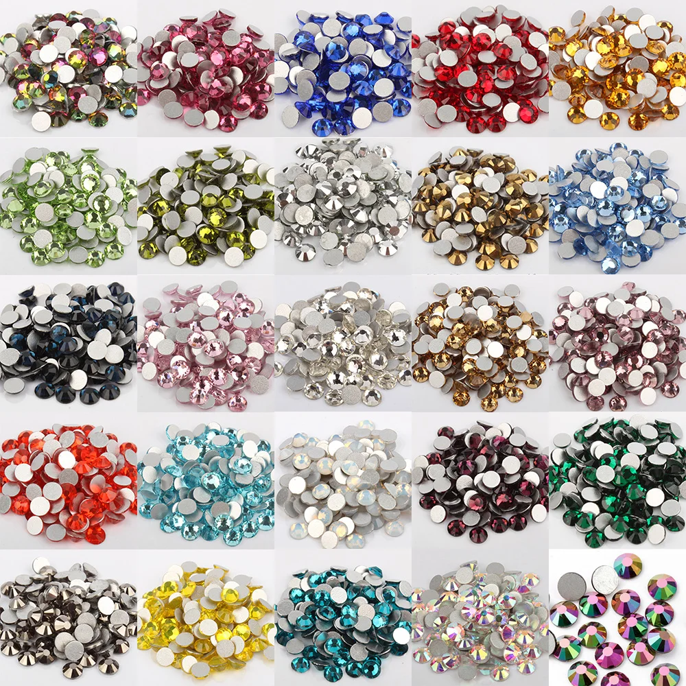 Wholesale-Big-pack-Crystal-Non-Hot-Fix-Rhinestone-Flatback-Glass-Strass ...