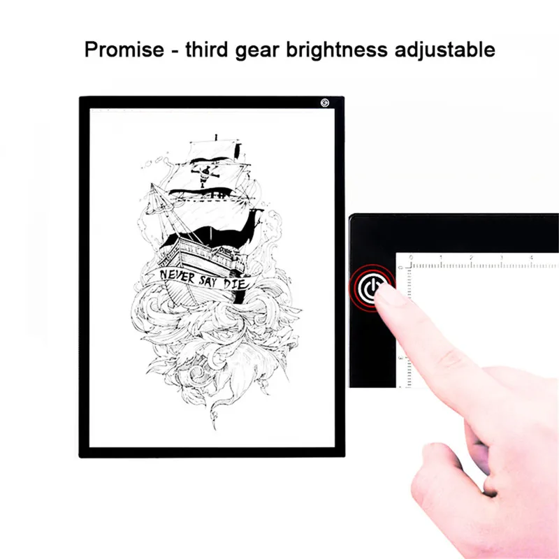 LED Tracing Light Box Art Tattoo A4/A3 Draw Copy Pad with Scale Table ...