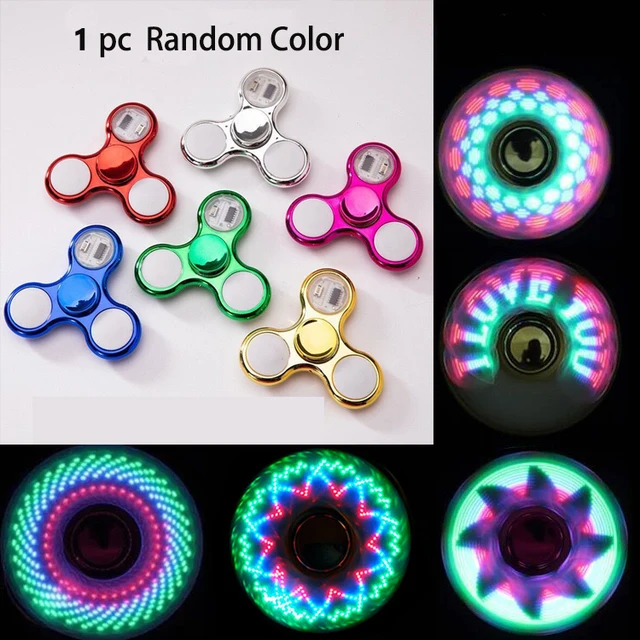 Luminous Fidget Spinner LED Light Up Hand Spinner Adult Glowing Stress ...