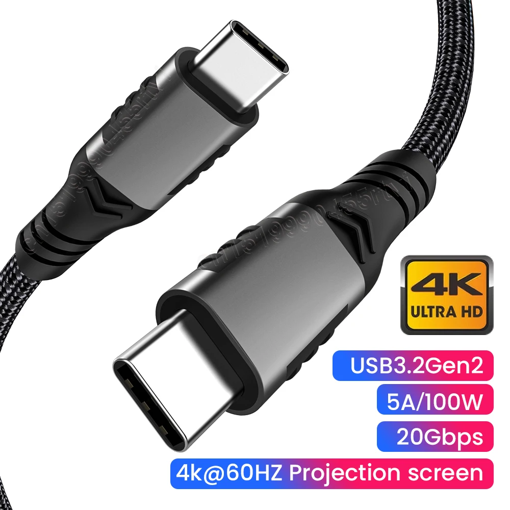 USB-3-2-Gen2-Type-C-Cable-Thunderbolt-3-20Gbps-USB-C-Data-Sync-Cable ...