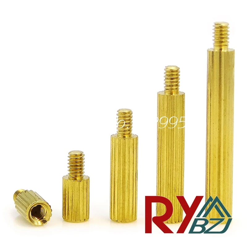 M2*L+3 Brass Standoff Spacer Female Male Round Brass Threaded Spacer ...