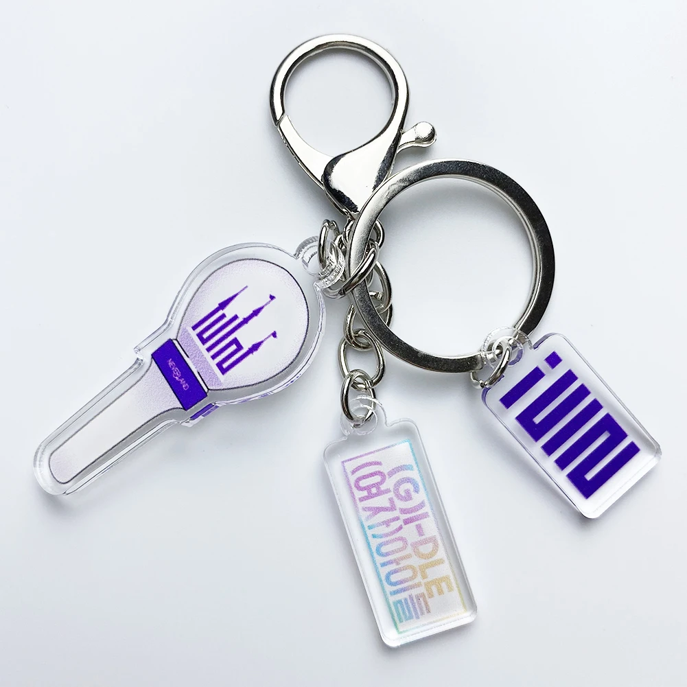 KPOP GIDLE (G)I-DLE Light Stick Key Ring Accessories Bag Ornaments Keychain