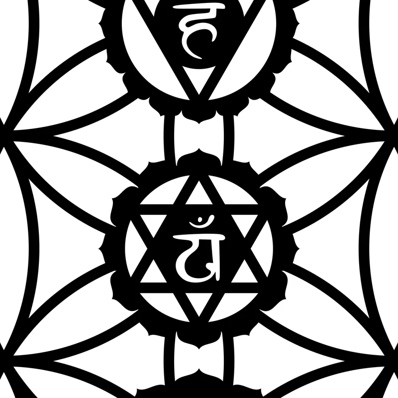Chakra Symbols Black And White