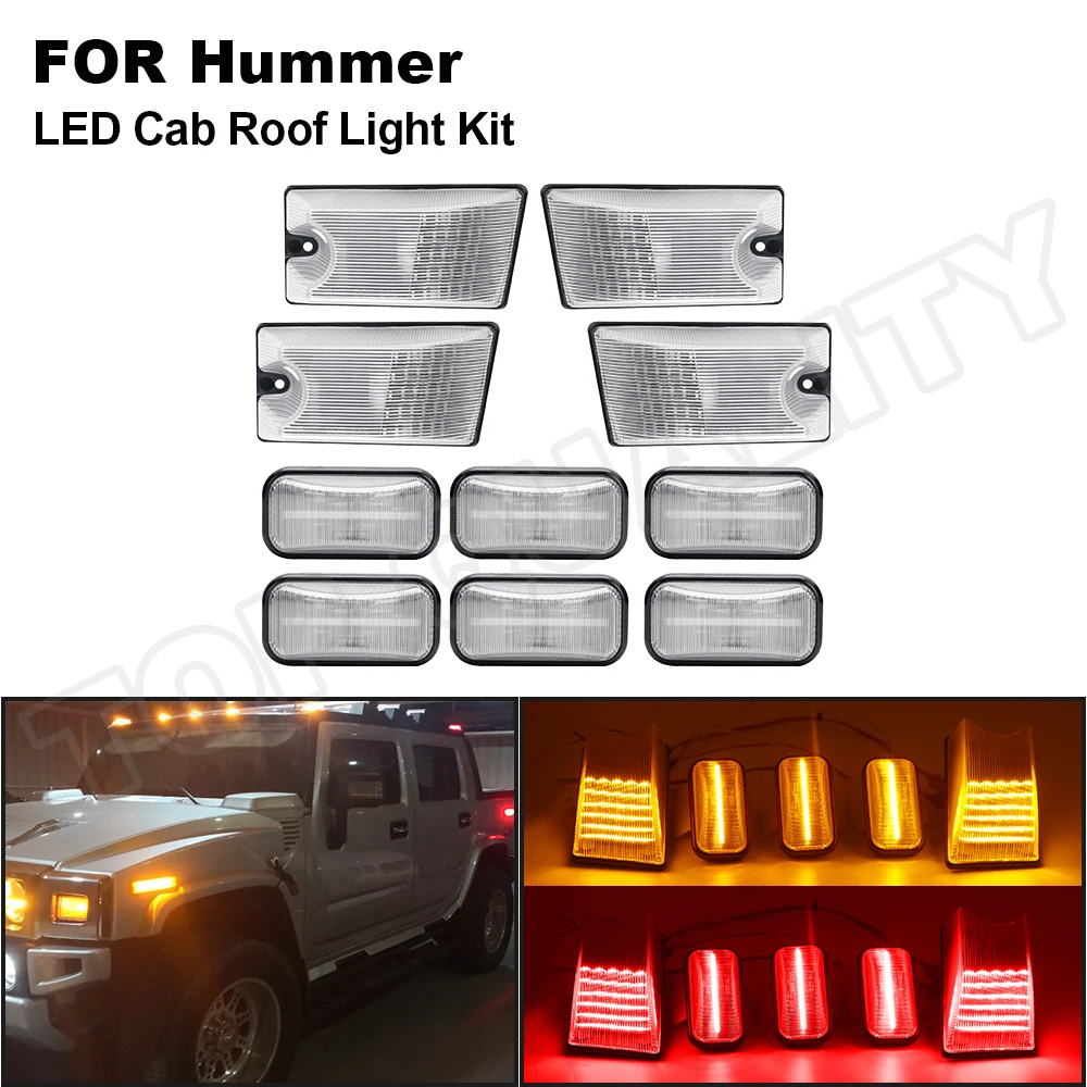Clear Lens Led Cab Roof Light Kit For Hummer H2 2003-2009 Hummer H2 Sut ...