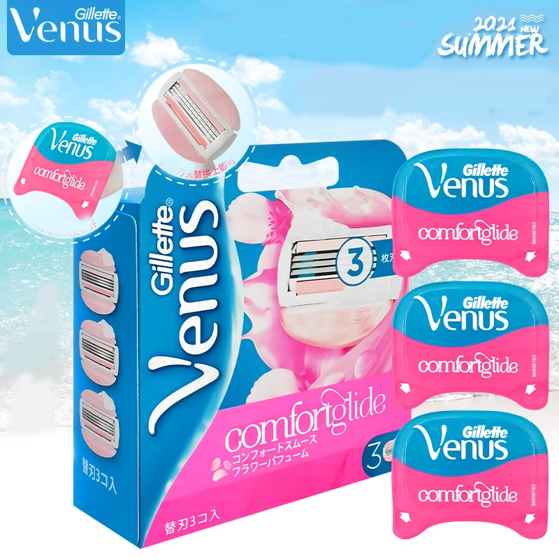 Gillette-Venus-Women-Razor-Blade-3-Layers-with-Soap-Bar-Smooth-Shaving ...