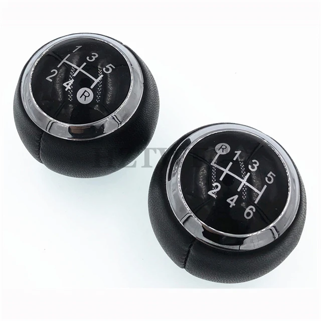 Free Shipping 5 6 Speed Black PU Leather MT Gear Shift Knob For TOYOTA ...