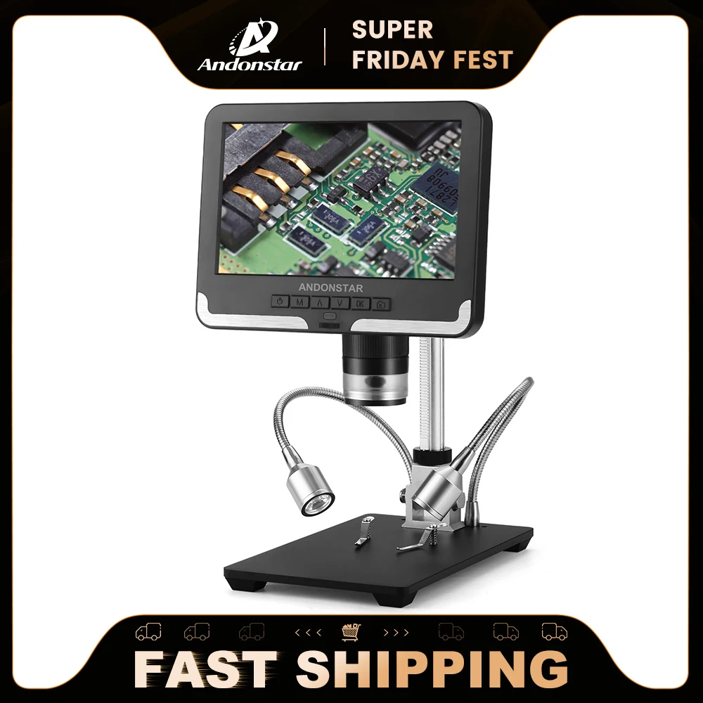 Andonstar Digital Microscope For Soldering Ad206 1080p Display For Pcb ...