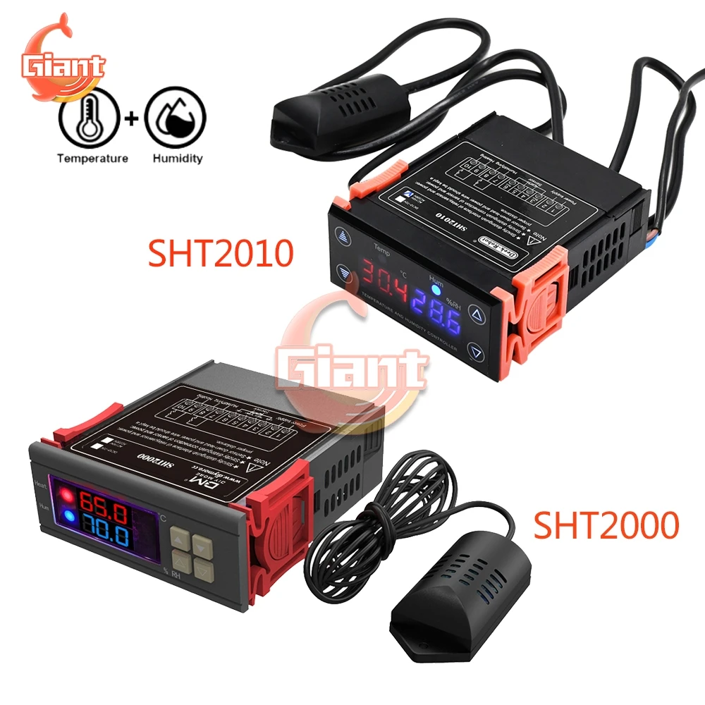 Sht2010 Sht2000 110v-220v Lcd Digital Thermostat Humidity Temperature - Thermometer Hygrometer ...