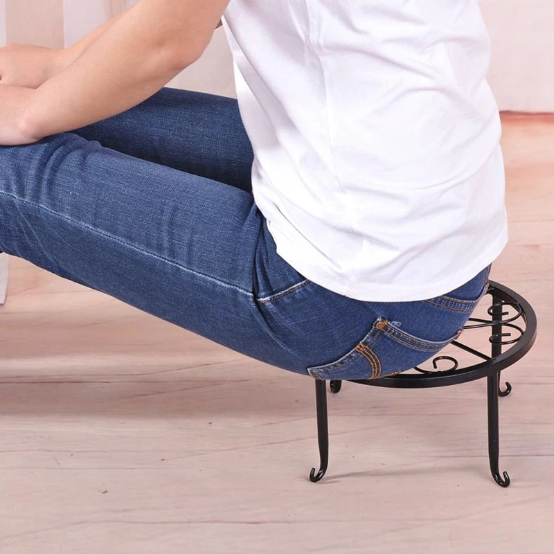 Wrought Iron Plant Pot Holder Stand Flower Display Shelf Home Garden ...