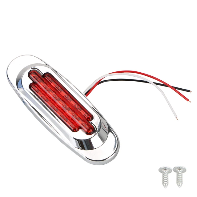 12V 24V Truck Position Clearance Light LED Flashing Trailer Side Marker ...