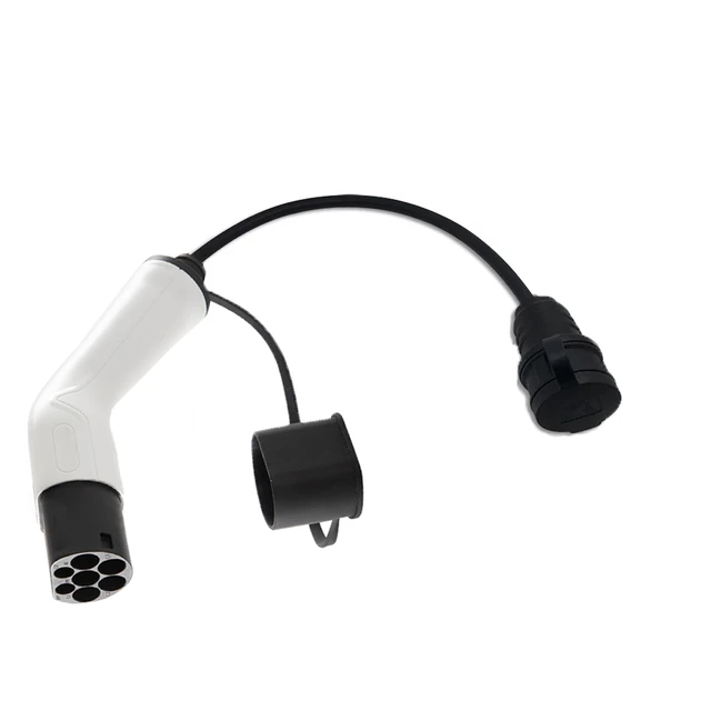 EV Connector 16A Type Male Plug To Schuko Socket EV Charging Adapter ...