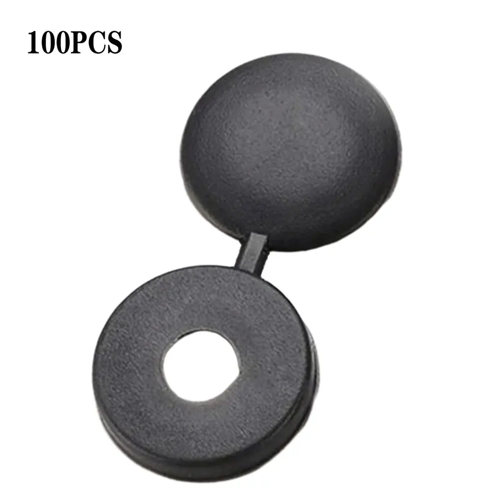 100pcs-Hinged-Plastic-Screw-Cap-Cover-Snap-Universal-Furniture-Car ...