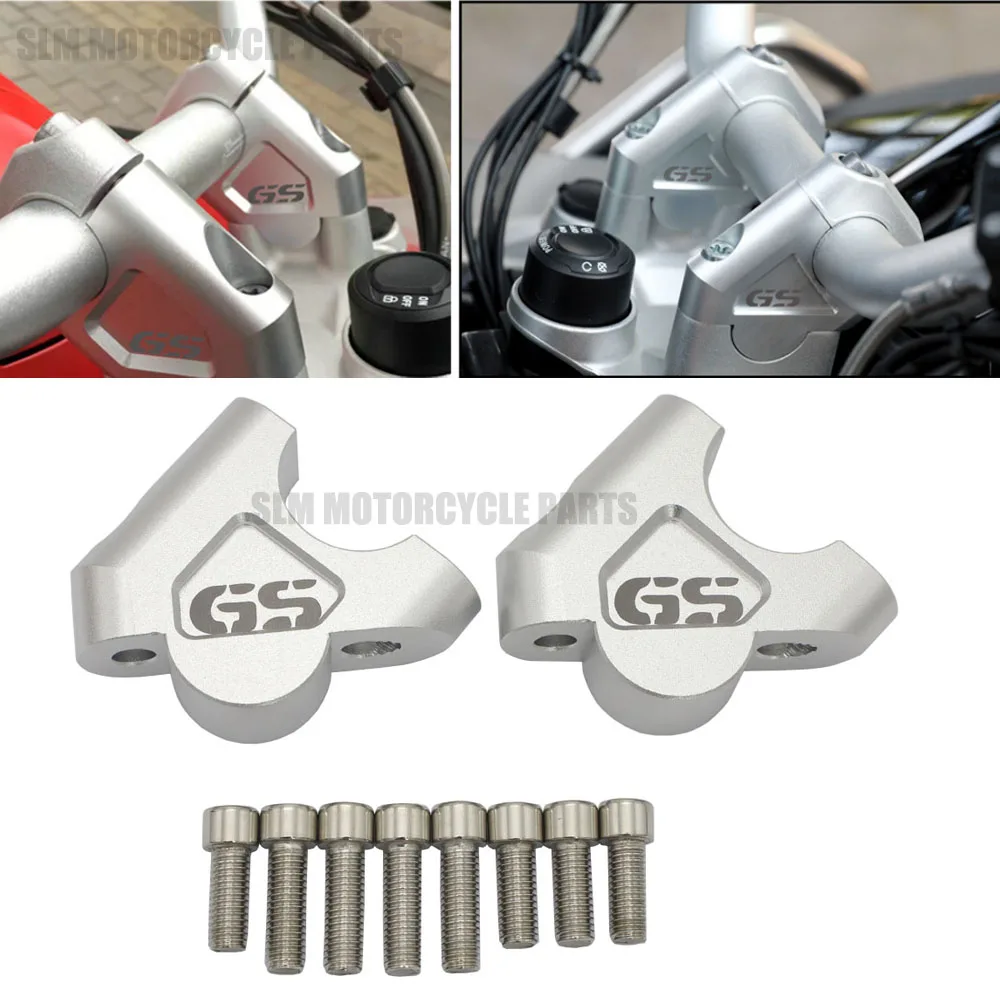 2PCS 32mm CNC Machining R 1200 GS R1250GS Handlebar Risers Bar Clamp ...