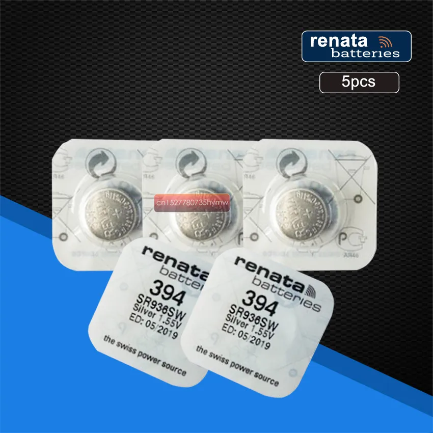 5pack renata 394 SR936SW AG9 Button Battery For Watch Clock Repair ...