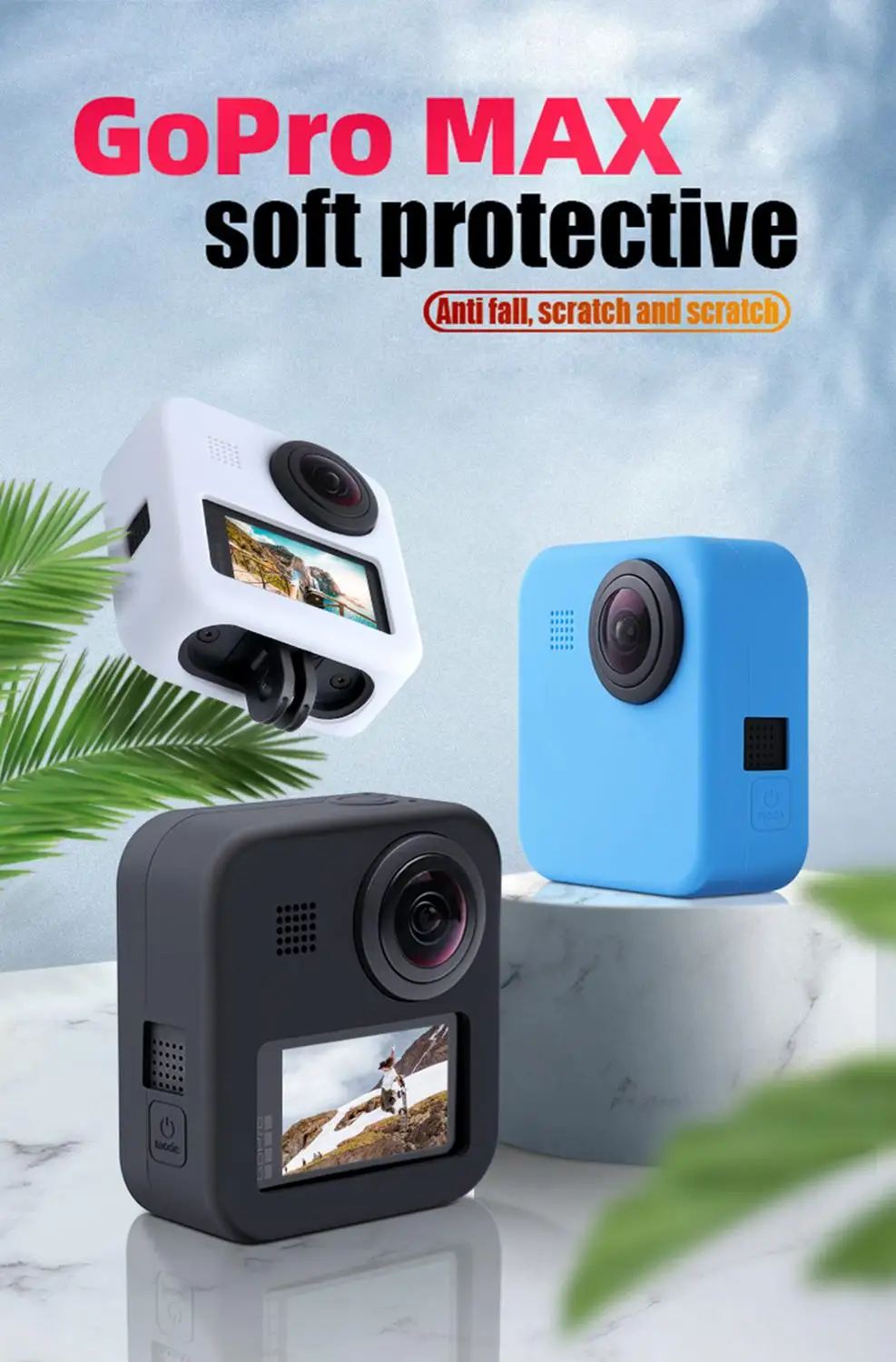 For-GoPro-Max-protective-cover-silicone-cover-for-panoramic-camera-anti ...