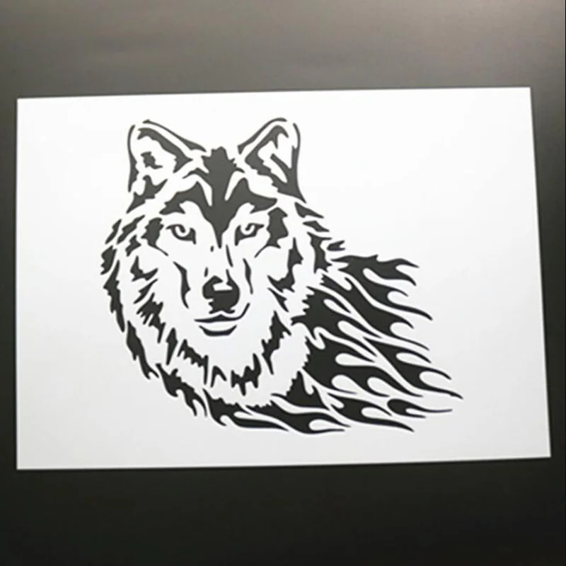 Werewolf Face Stencil