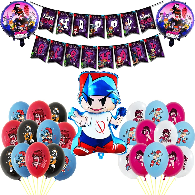 Friday-Night-Funkin-Party-Supplies-Game-Flag-Happy-Birthday-Banner ...