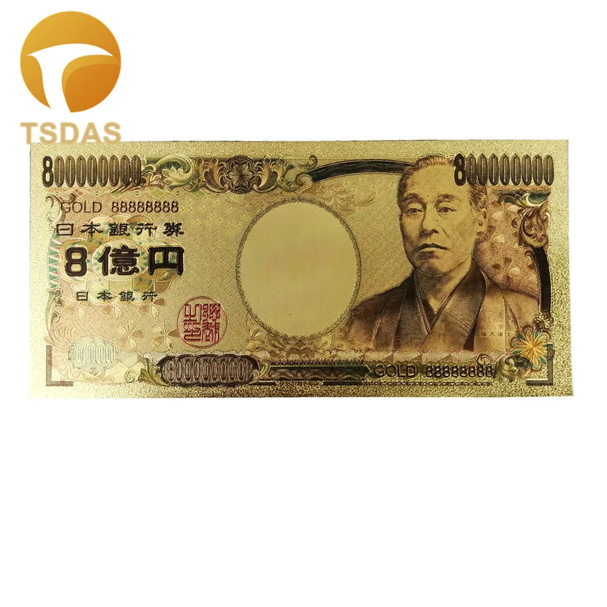 Color Japan Banknotes 800 Million Yen In 24K Gold Plated Gold Foil color-japan-banknotes-800-million-yen-in-24k-gold-plated-gold-foil