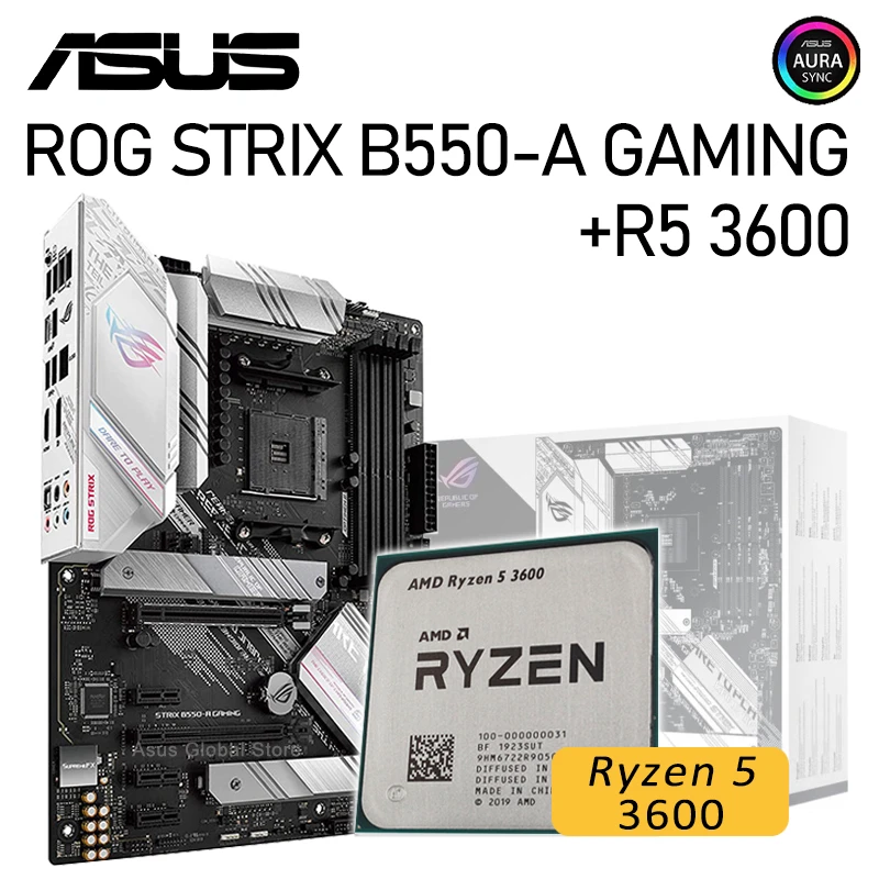 Asus ROG Strix B550-A GAMING Desktop Motherboard AMD B550 Chipset ...