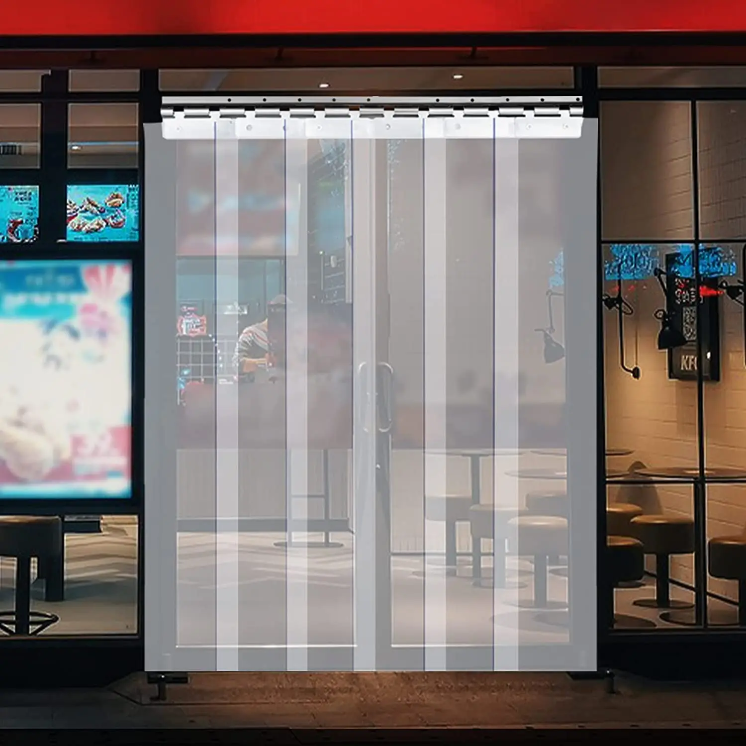 Custom-PVC-Strip-Curtain-for-Freezer-Room-Door-Curtains-Kit-Hanging ...