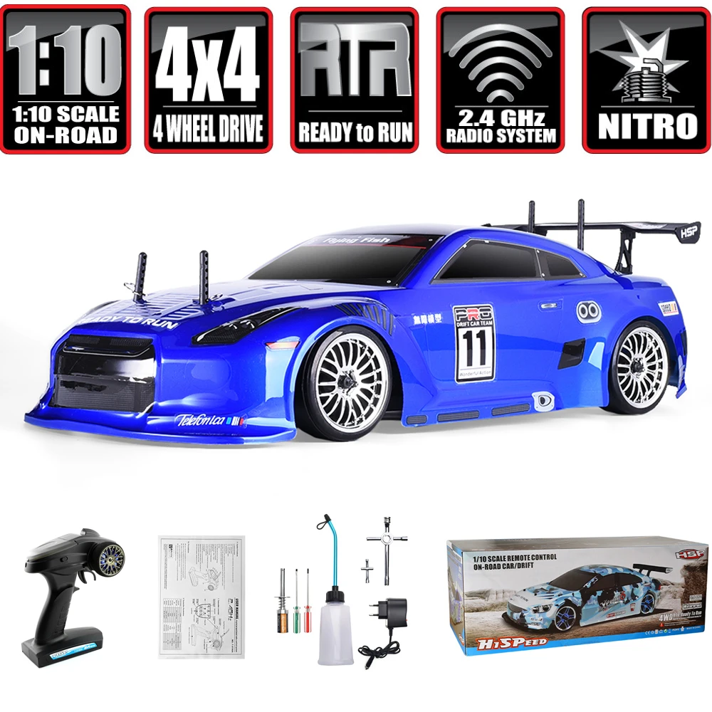 Hsp Rc Car 4wd 1:10 On Road Racing Two Speed Drift Vehicle Toys 4x4 ...