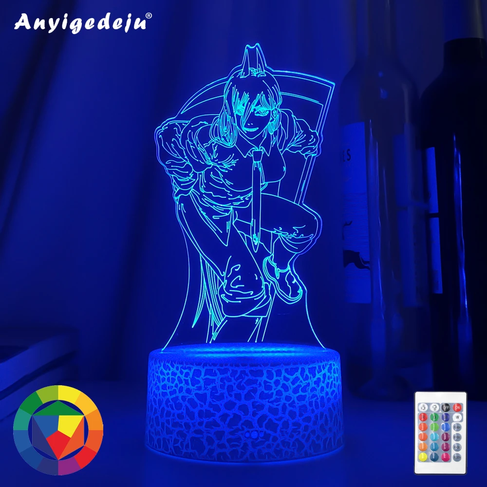 Anime Led Light Chainsaw Man For Bedroom Decoration Nightlight Birthday ...