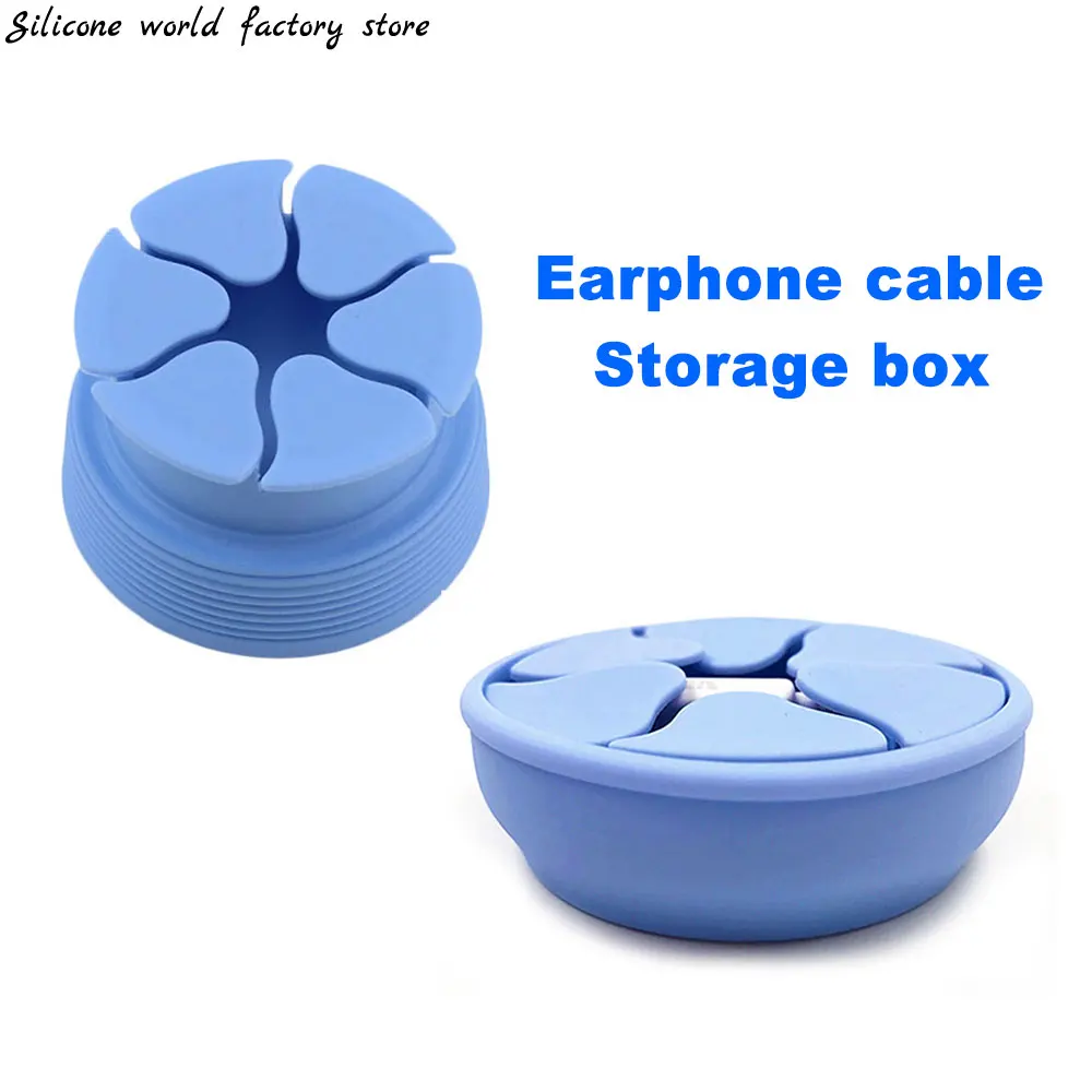 Earphone Wire Organizer Box Data Line Cables | Silicone Earphone Cable ...