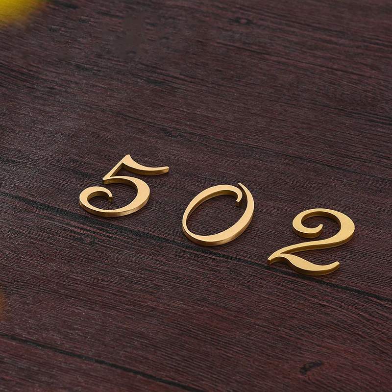 Nordic Retro Style Brass Address Number Customized House Numbers For ...