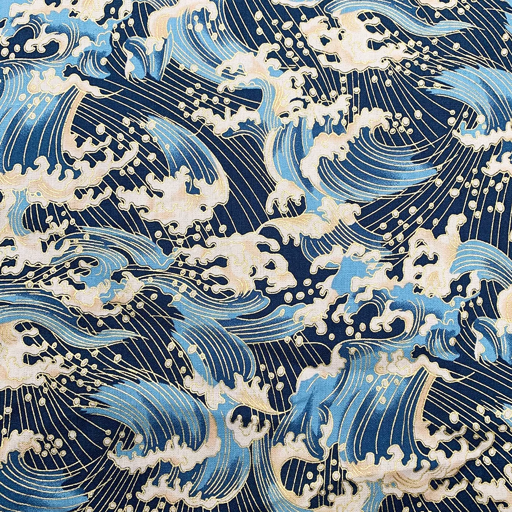 Japanese Wave Fabric Art