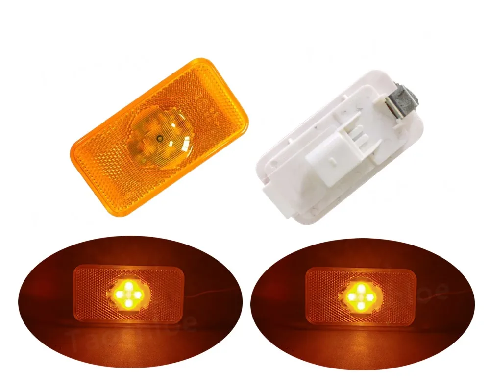 1pc 24v Yellow Amber Led Reflector For Volvo Side Marker Lamp For Volvo ...