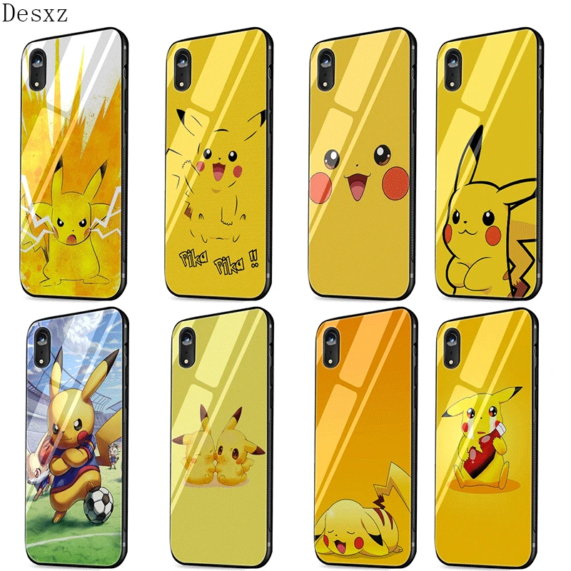 Pikachu Glass Case For IPhone 5 5s SE 6 6s 7 8 Plus 11 Pro X XR XS Max