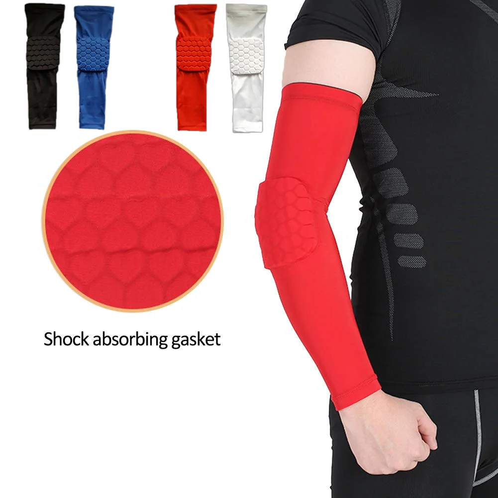 1 PCS Basketball Elbow Pads Arm Sleeve Compression Crashproof Honeycomb ...
