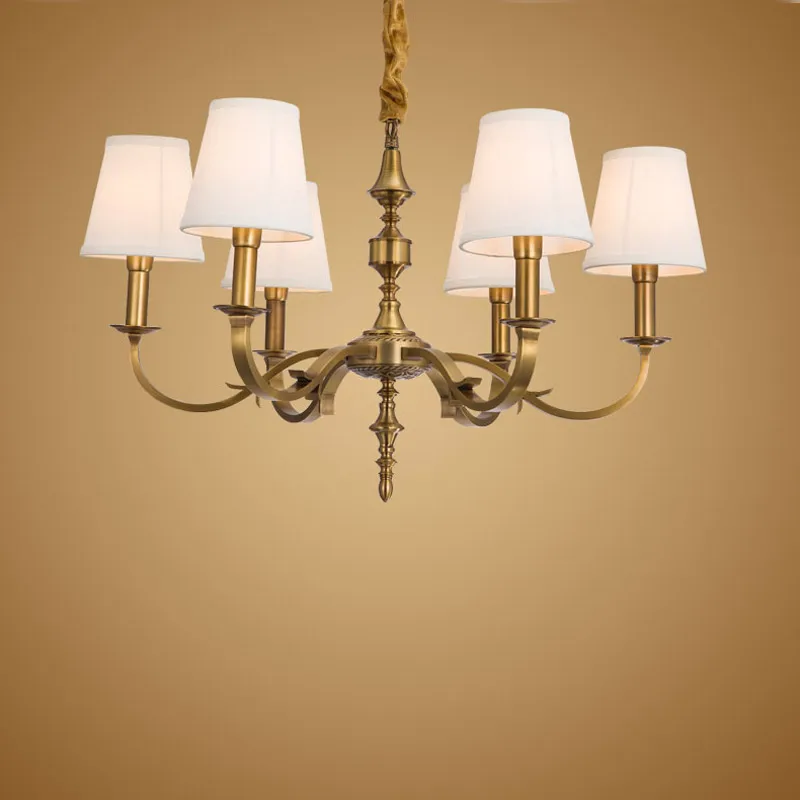 Modern Real Bronze Copper Chandelier for Bedroom Kitchen Living Room ...